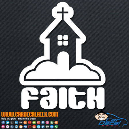 Cute Church Faith Vinyl Car Window Decal Sticker