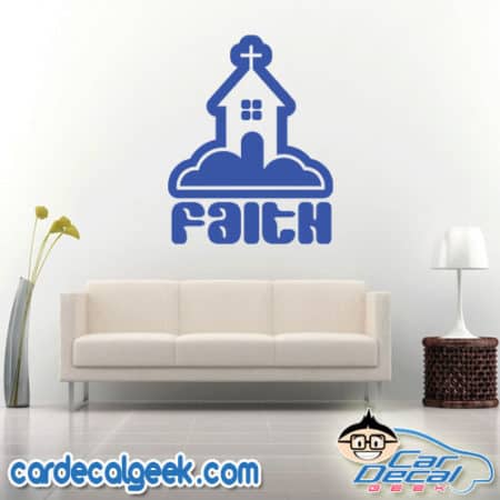 Cute Church Faith Vinyl Car Window Decal Sticker