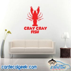 Cray Cray Fish Vinyl Car Decal Window Sticker