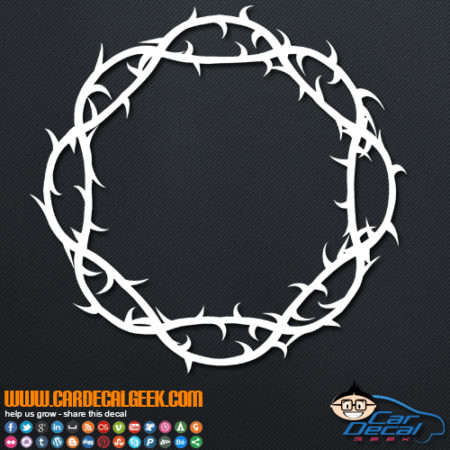 Crown of Thorns Religious Vinyl Car Window Decal Sticker