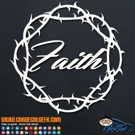 Crown of Thorns Faith Religious Decal Sticker