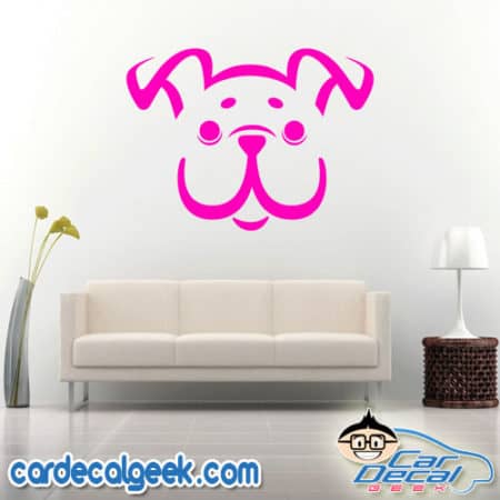 Adorable Puppy Dog Car Vinyl Decal | Window Stickers
