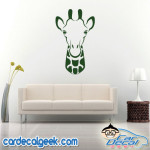 Giraffe Head Car Decal Sticker | Wildlife Stickers