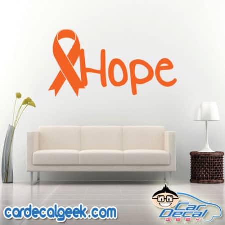 Cancer Ribbon Hope Vinyl Car Decal Sticker