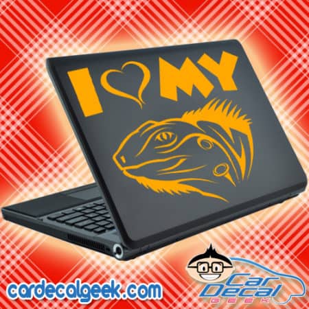 I Love My Iguana Car Window Decal Sticker | Reptile Decals