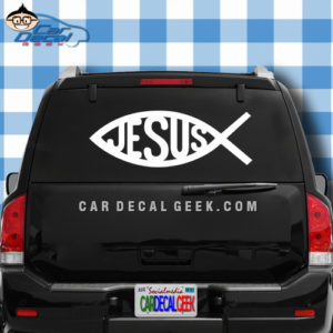 Jesus Fish Symbol Vinyl Car Window Decal Sticker