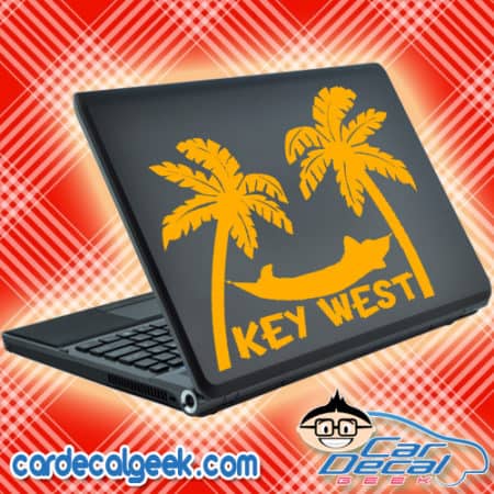 Key West Tropical Hammock Vinyl Car Window Decal Sticker