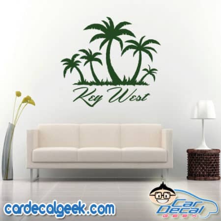 Key West Tropical Island Vinyl Car Window Decal Sticker