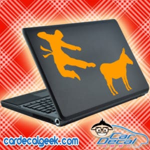 Kick Ass | Karate Guy Kicking Donkey Car Window Decal Sticker
