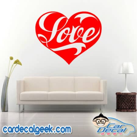 Love in the Heart Car Window Decal Sticker | Love Decals