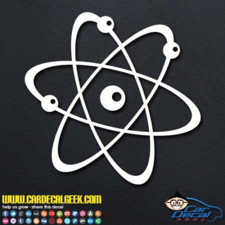 Atom Science Car Window Laptop Wall Decal Sticker