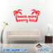 Beach More Worry Less Palm Trees Car Laptop Wall Decal Sticker
