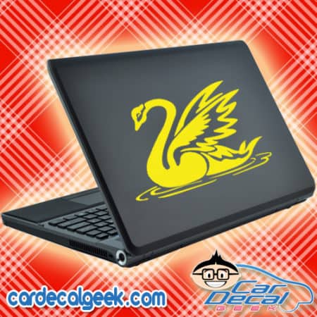 Beautiful Swan Car Window Laptop Wall Decal Sticker