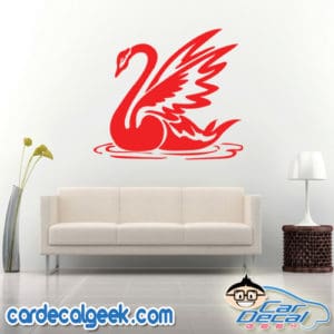 Beautiful Swan Car Window Laptop Wall Decal Sticker