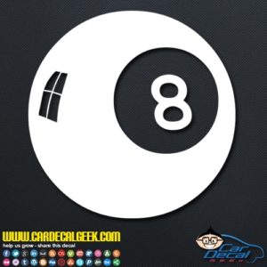 Eight Ball Car Window Laptop Wall Decal Sticker