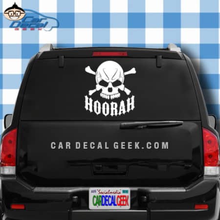 Hoorah Army Skull Car Window Laptop Wall Decal Sticker