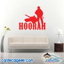Army Soldier Hoorah Tank Car Window Laptop Wall Decal Sticker