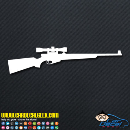 Hunting Rifle Gun Car Window Laptop Wall Decal Sticker