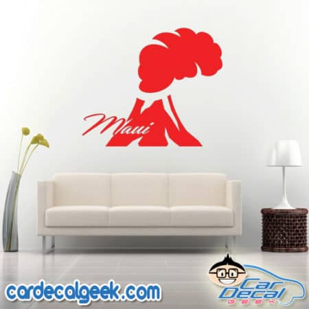 Hawaii Maui Volcano Car Window Laptop Wall Decal Sticker