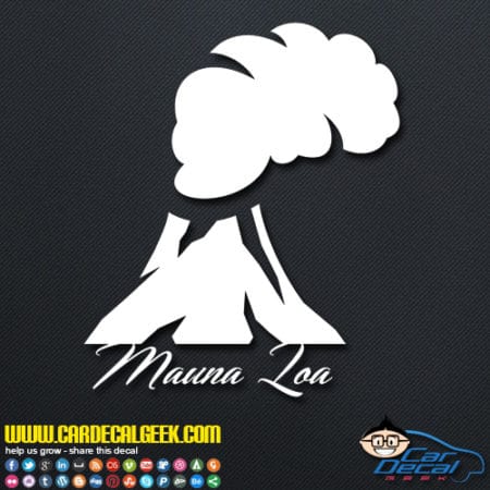 Mauna Loa Volcano Car Window Laptop Wall Decal Sticker