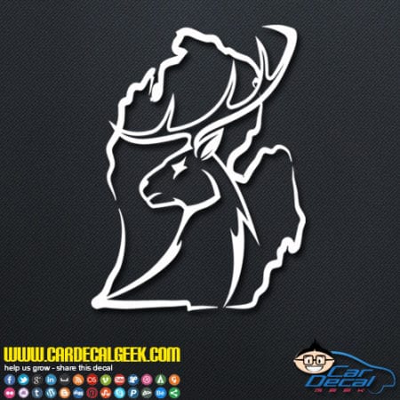 Michigan Deer Hunting Car Window Laptop Wall Decal Sticker