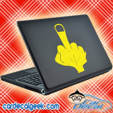 Middle Finger Car Window Laptop Wall Decal Sticker