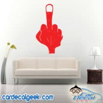 Middle Finger Car Window Laptop Wall Decal Sticker