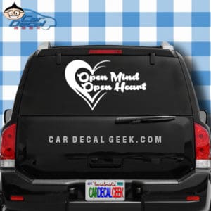 Open Mind Open Heart Car Window Laptop Wall Decal Sticker