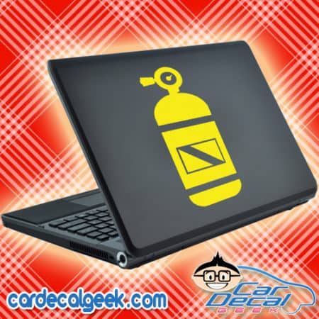 Scuba Tank Car Window Laptop Wall Decal Sticker