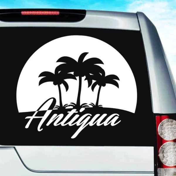 Antigua Tropical Sunset Vinyl Decal Sticker | Caribbean Decals