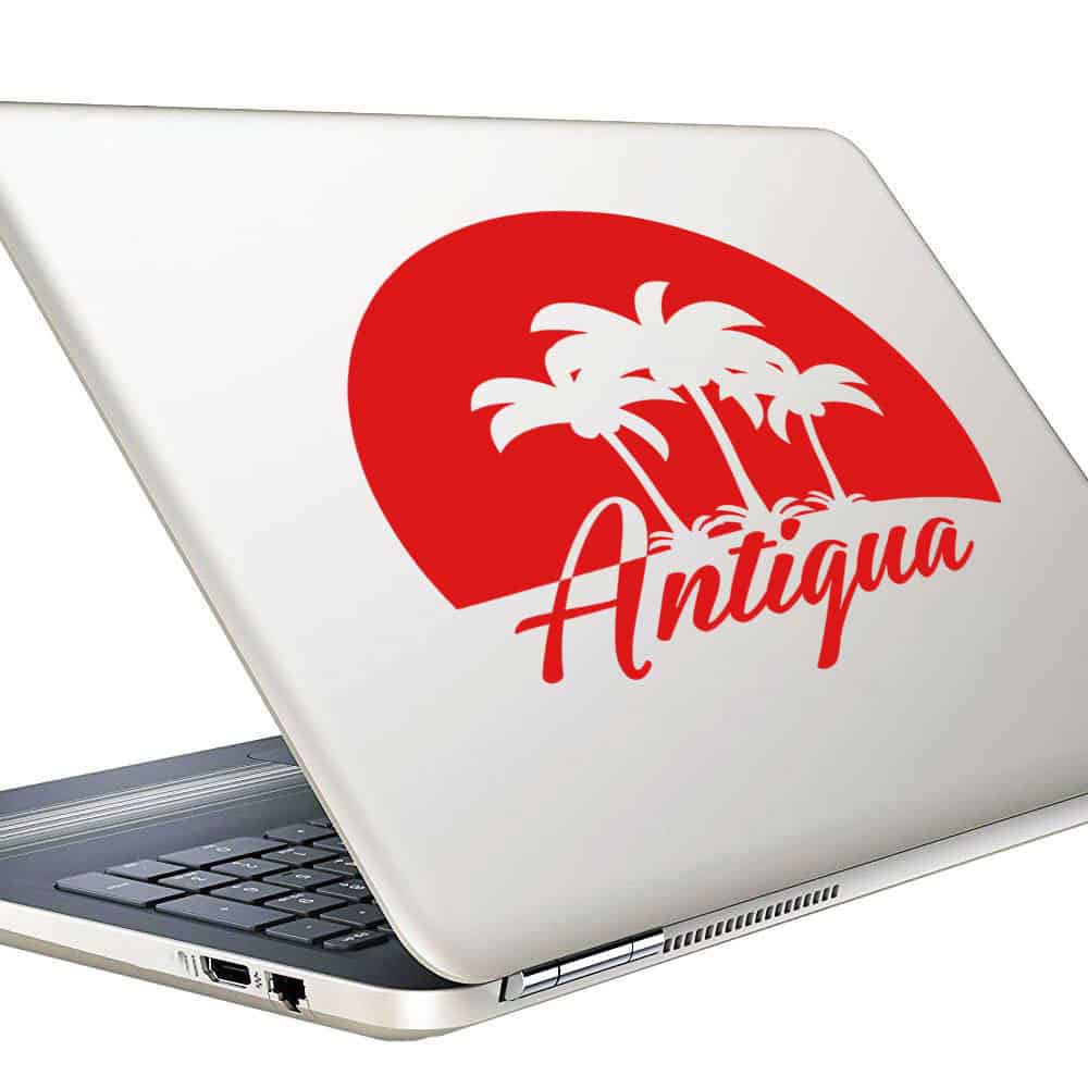 Antigua Tropical Sunset Vinyl Decal Sticker | Caribbean Decals