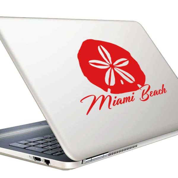 Miami Beach Florida Sand Dollar Vinyl Car Window Decal Sticker