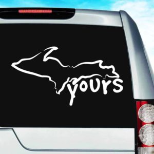 Michigan Up Yours Upper Peninsula Vinyl Car Window Decal Sticker